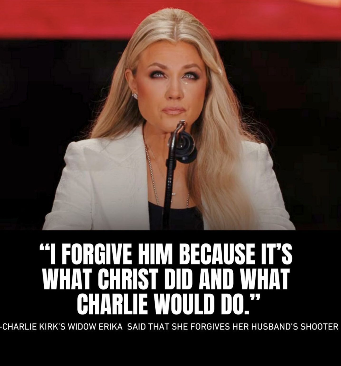 “I FORGIVE HIM” — In a moment that stunned mourners, Erika Kirk, widow ...