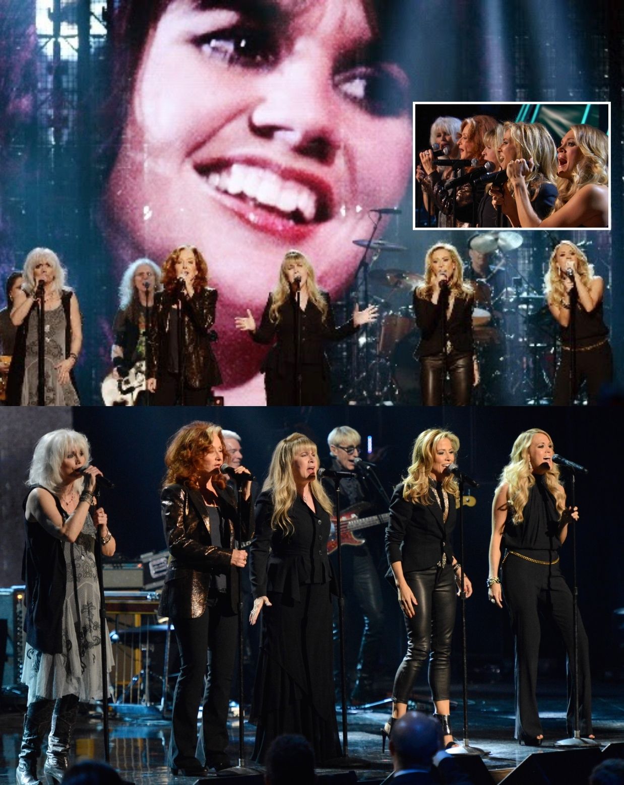 The lights dimmed low, not for drama — but for reverence. Five women ...